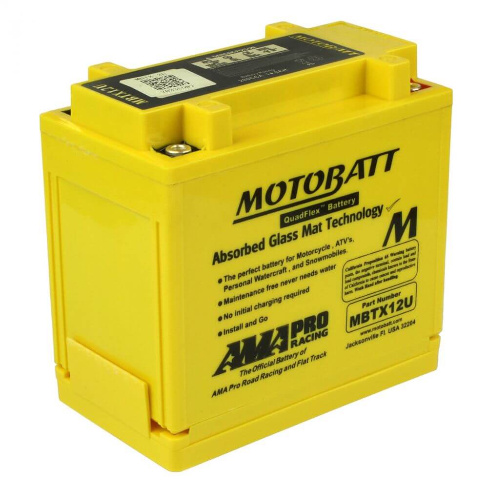 Motobatt MBTX12U 12V 14Ah AGM Battery – Pentaras Motors