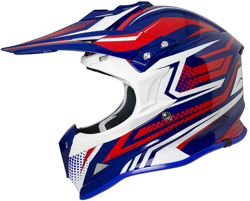 Moto Cross Enduro Helmet CGM 601S Freeway Red Blue – Pentaras Motors