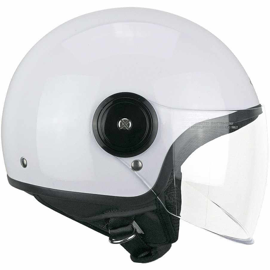 SKA-P Demi-Jet Motorcycle Helmet Ska-P 1WH WOLLI MONO Long White ...